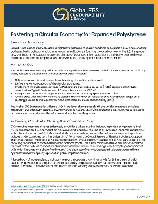 Environmental Policy – Global EPS Sustainability Alliance